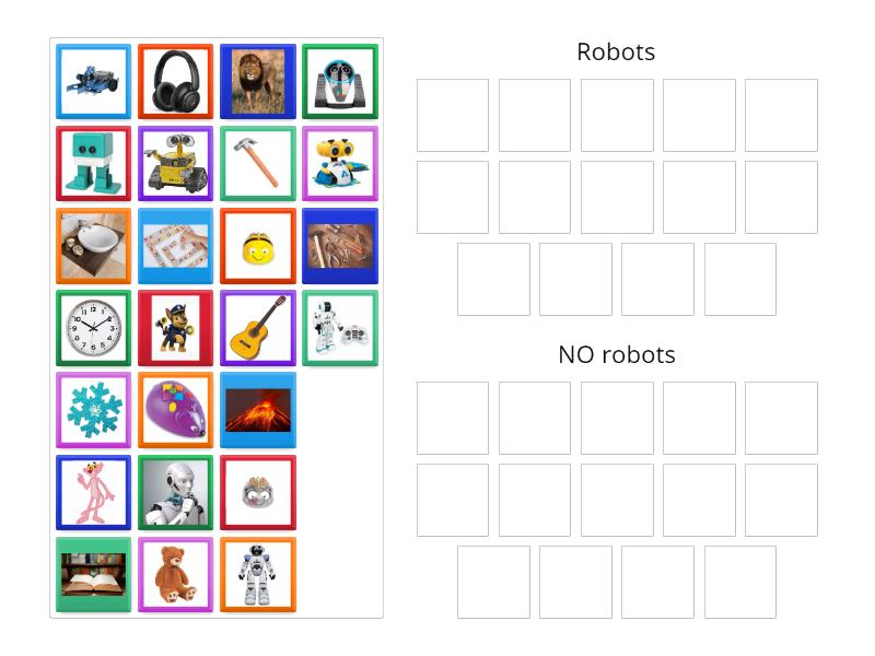 Diferenciar entre Robots y NO robots - Ordenar por grupo