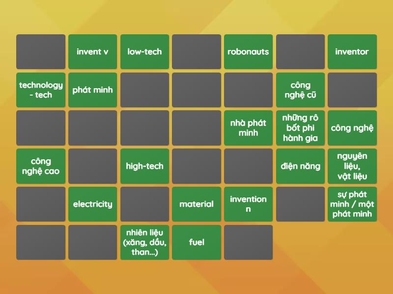 Talent F unit 4 - Matching pairs