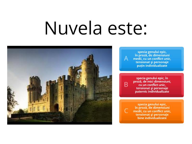 Nuvela istorică: Costache Negruzzi, Alexandru Lăpușneanul - Quiz