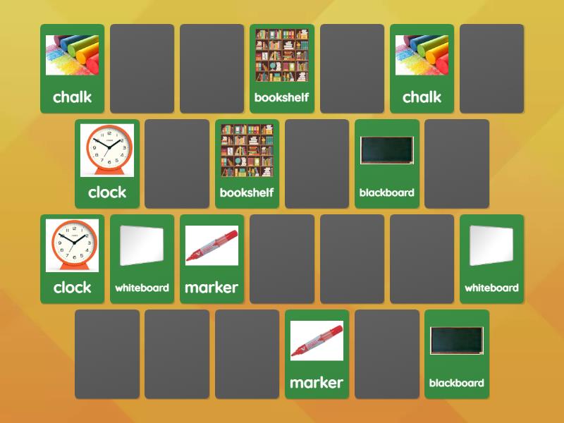 Game 10: Classroom - Matching pairs
