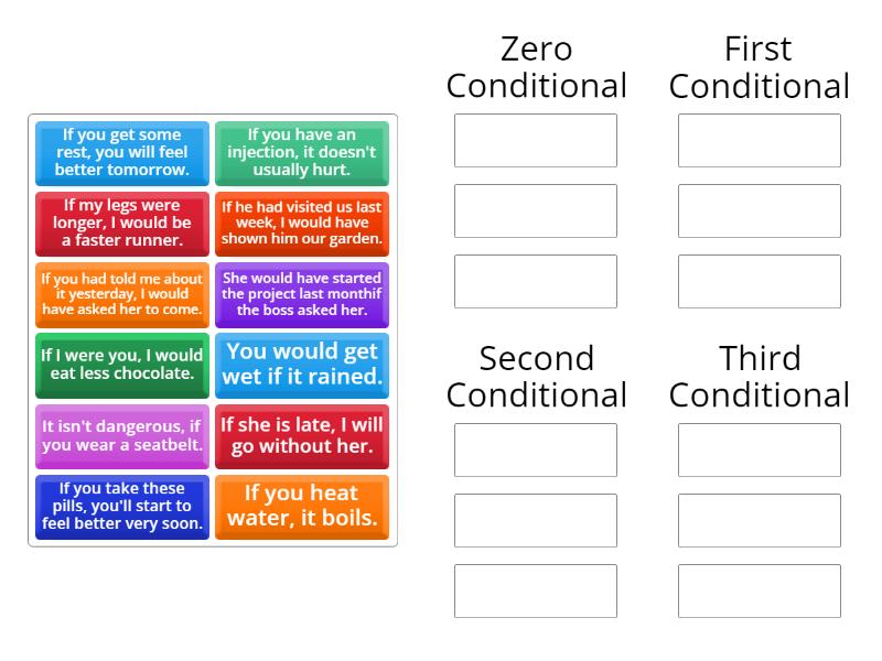 Conditionals 0, 1, 2, 3 - Group sort