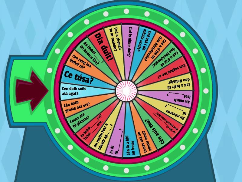 Irish Oral Language - Spin the wheel