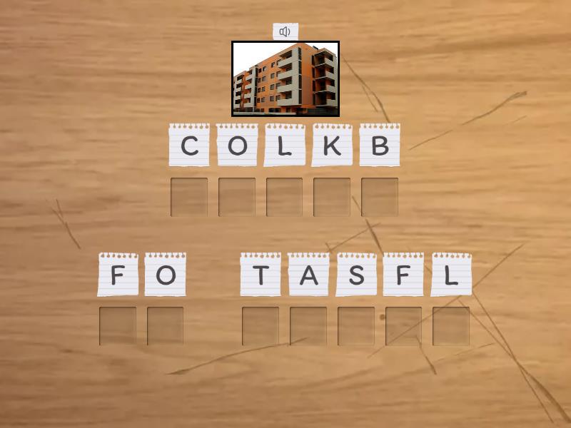 Unit 3. Order the letters - Anagram