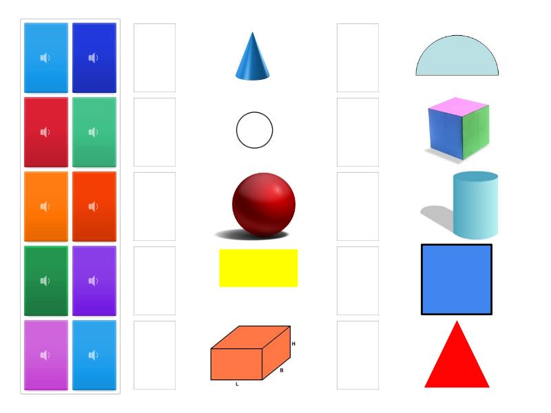 Shape 2D and 3D - Match up