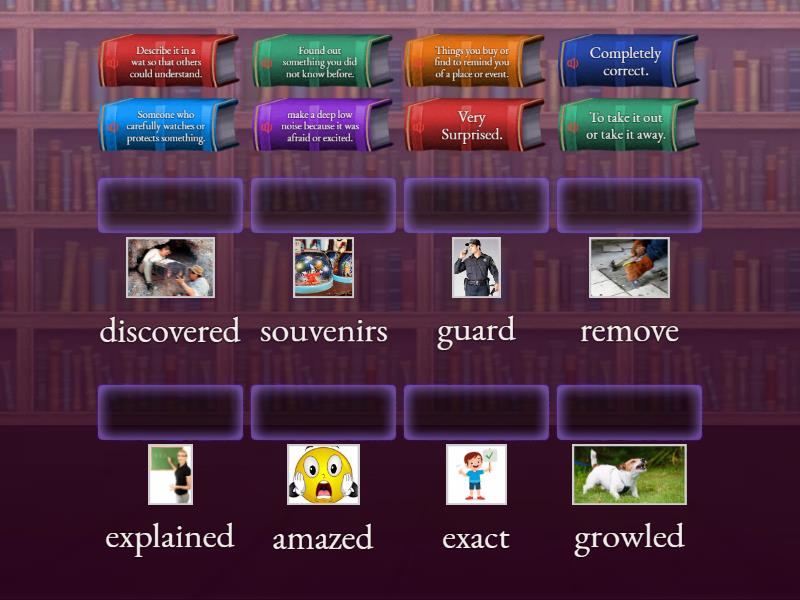 vocabulary The dog that dug for dinosaurs - Une las parejas