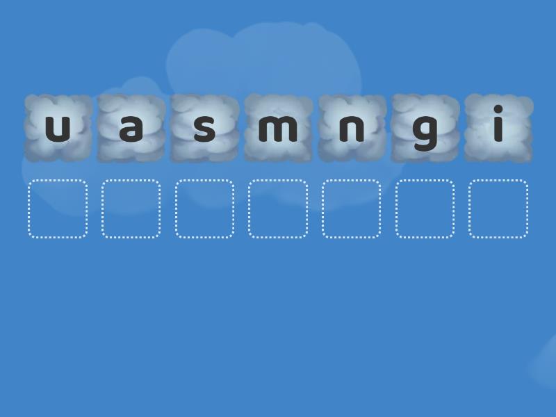 Culture E8 - przymiotniki - Anagram