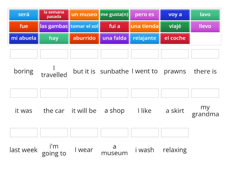 Translation Key vocab - Match up