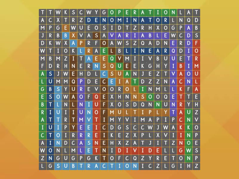 MA4-EQU-C-01 find-a-word - Wordsearch