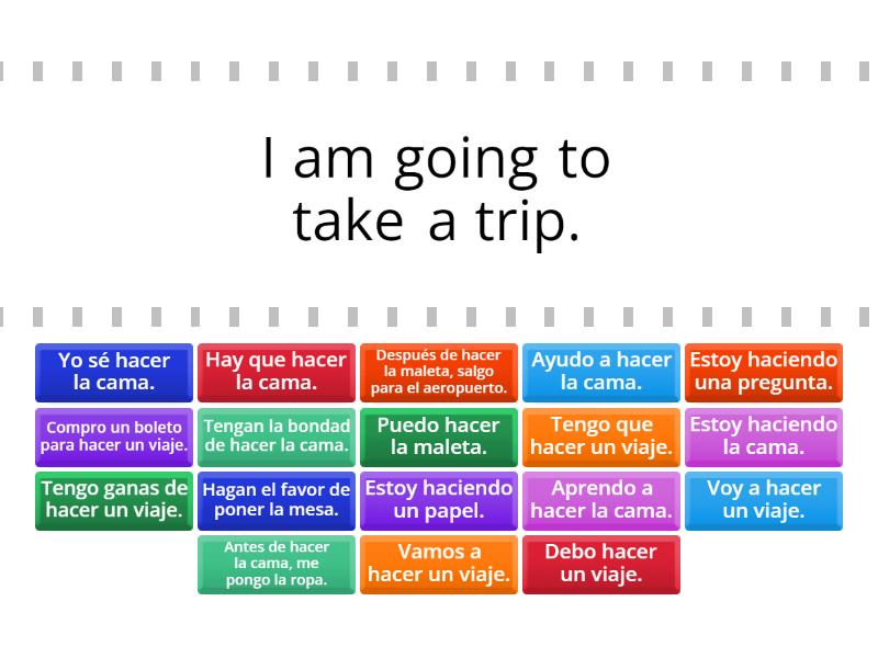 Infinitive Expressions & Hacer Expressions - Find the match