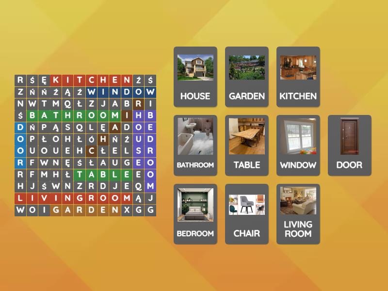 My house 1a - Wordsearch