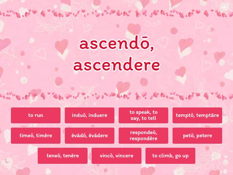 Unit 3 Latin Verbs Set A - Find the match