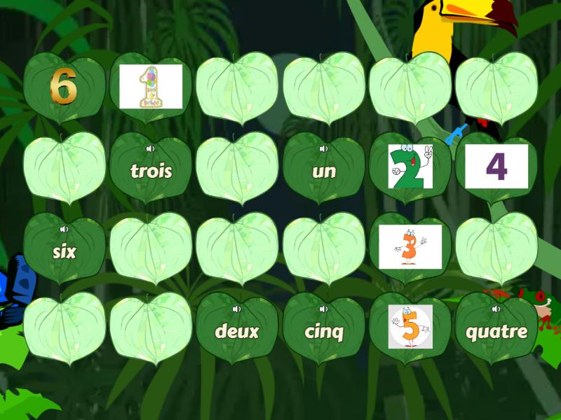 Les nombres 1-12 - Matching pairs