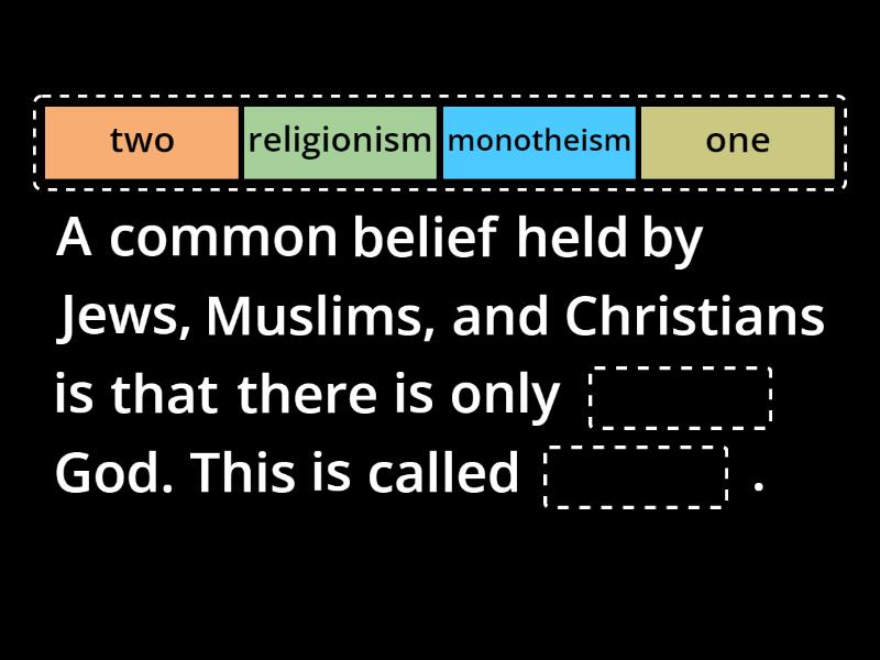 Language and Religion: - Complete the sentence