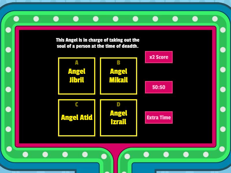 The Duties of Angels - Gameshow quiz
