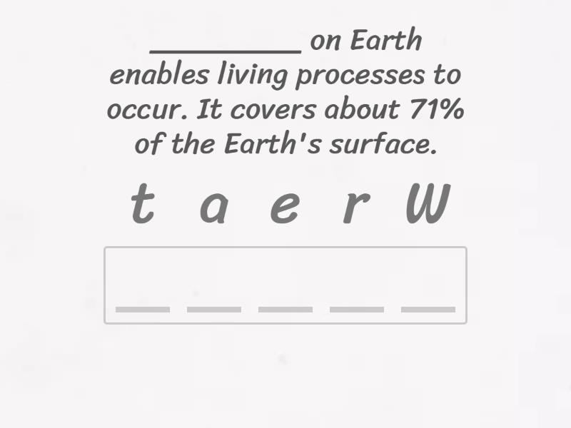 The Earth as a Planet for Living Things - Anagrama