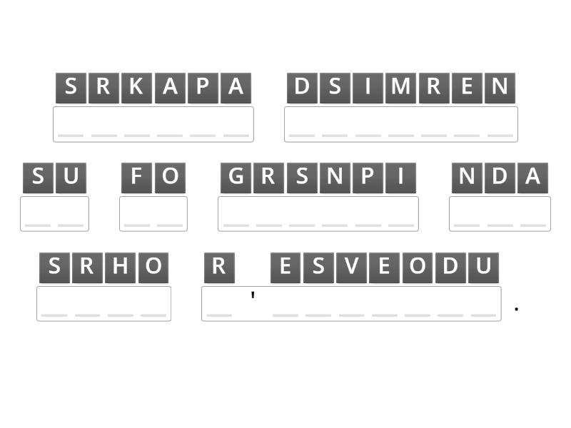 Pesach Anagrams - Anagrama