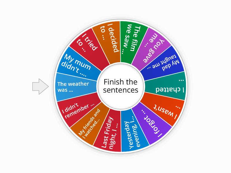 Simple Past - Spin the wheel