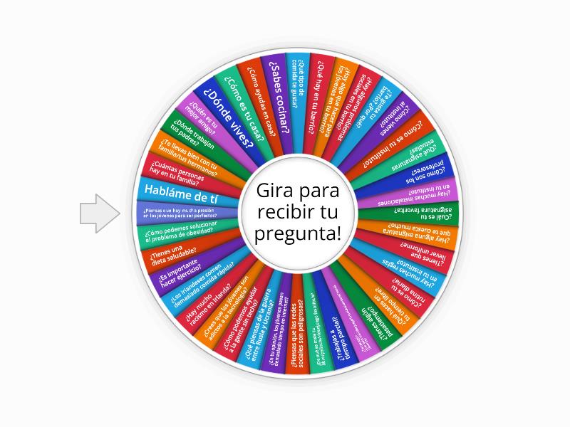 Random Question Generator - El presente - Random wheel