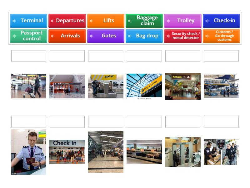 Airport vocabulary - Match up