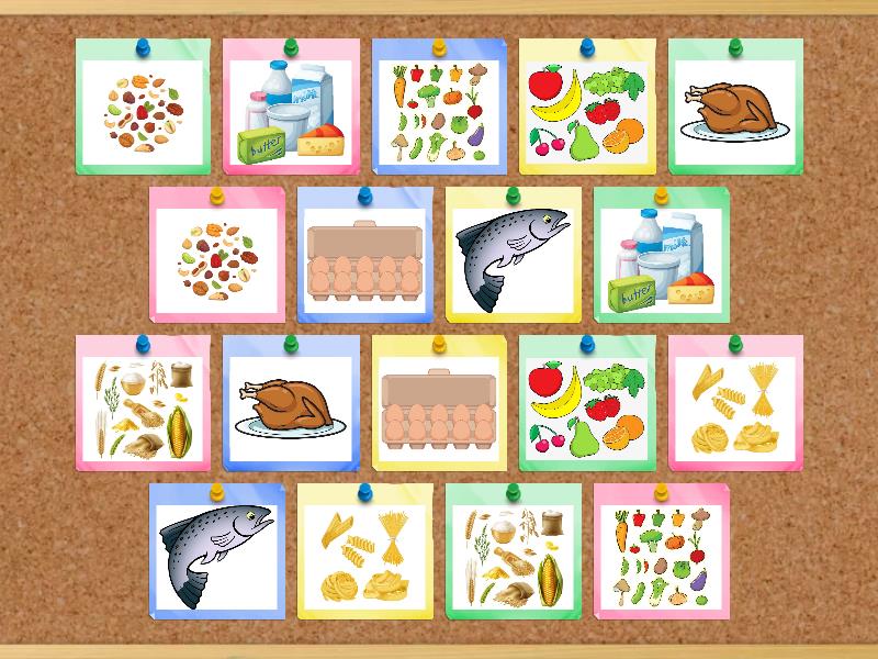 MEMORY ALIMENTOS SALUDABLES - Fichas giratorias
