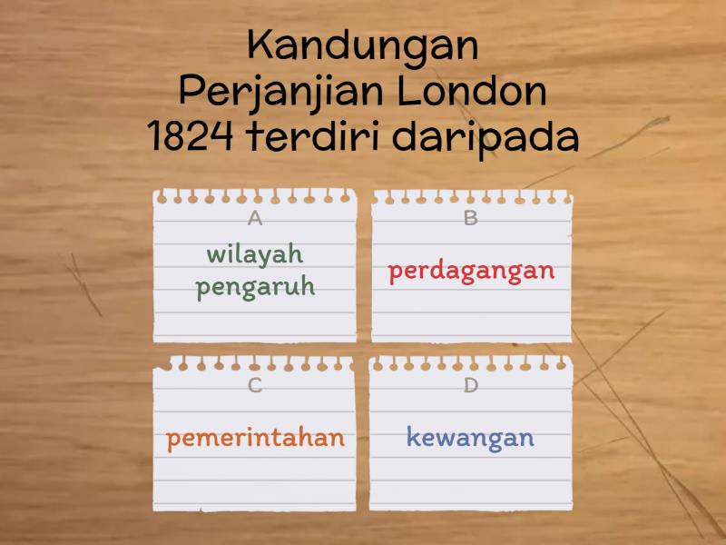 Sejarah T.3 : Bab 2: Perjanjian London 1824 dan kesannya terhadap Alam ...