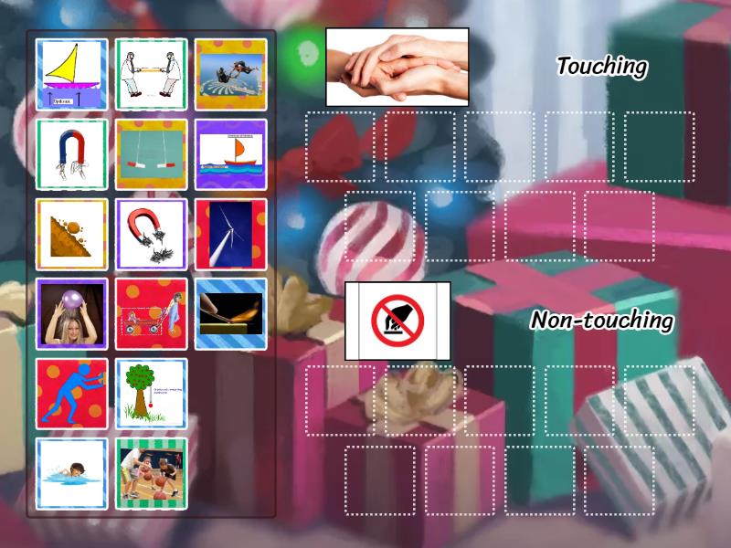 Science grade 3_Touching and non-touching forces - Ordenar por grupo
