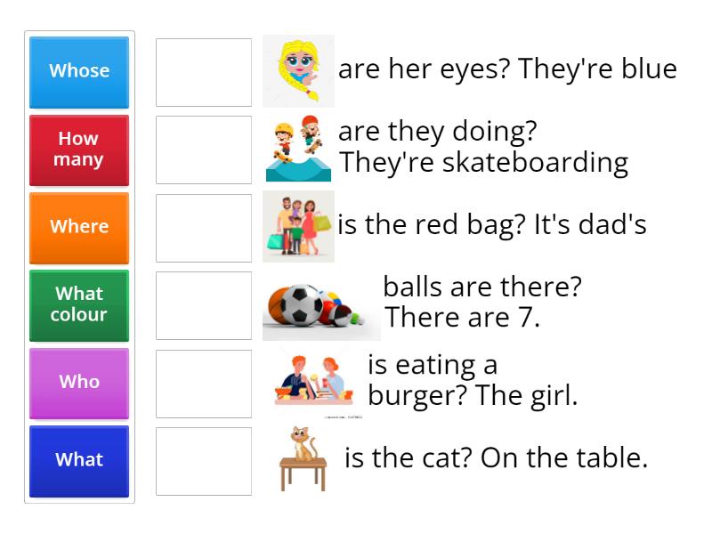 Question words - Match up