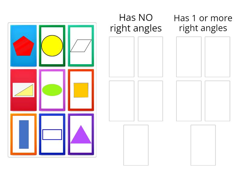 Sort the Shapes- Right Angles - Group sort