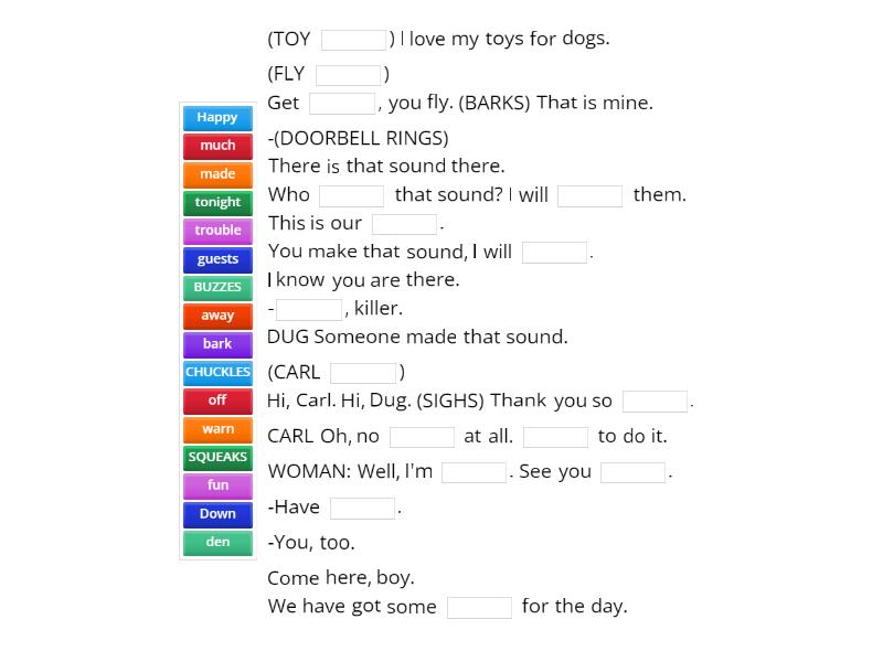 DUG Puppies - Complete the sentence