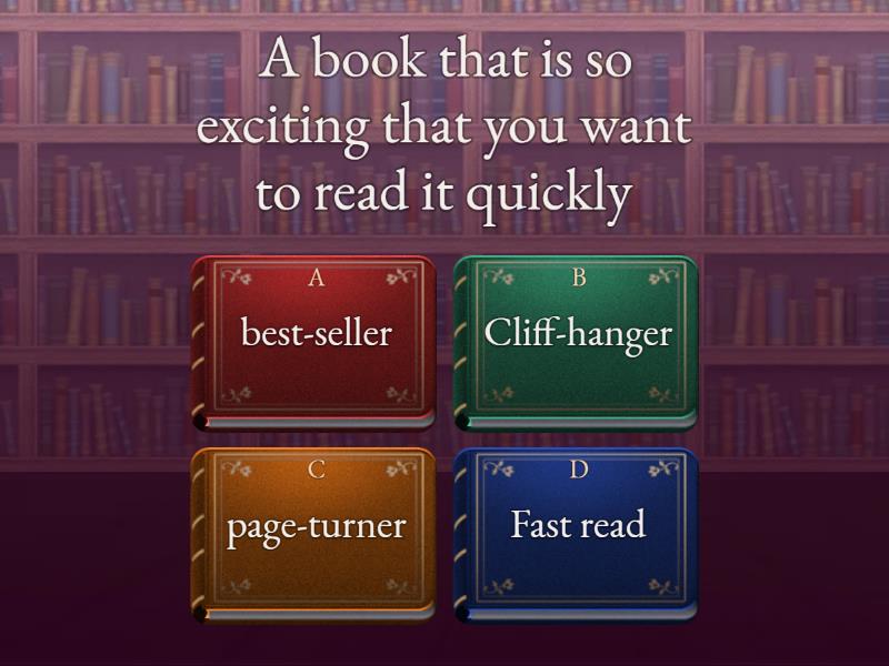 Ways to describe a book - Quiz