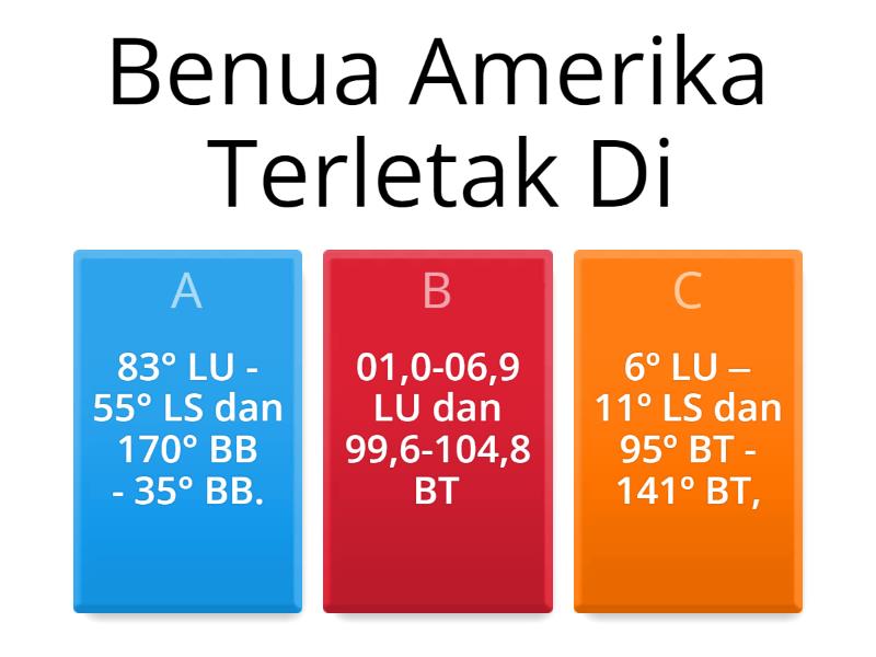Benua Amerika - Quiz