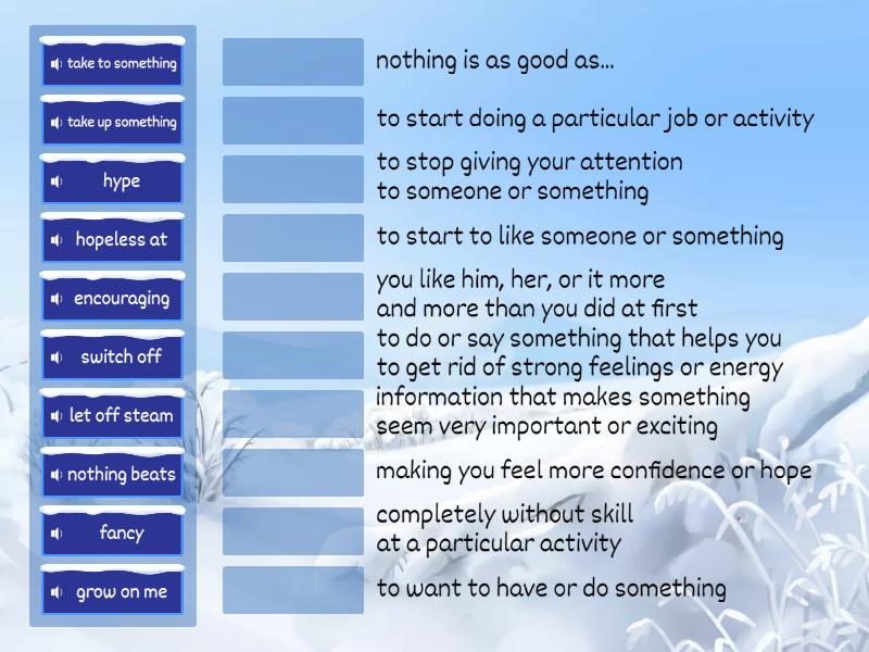 Roadmap B2+ 1A Vocabulary - Match up