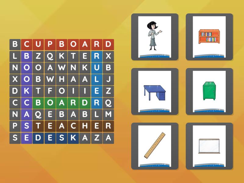 Kid's box 2. Unit 2. Back to school. () - Wordsearch