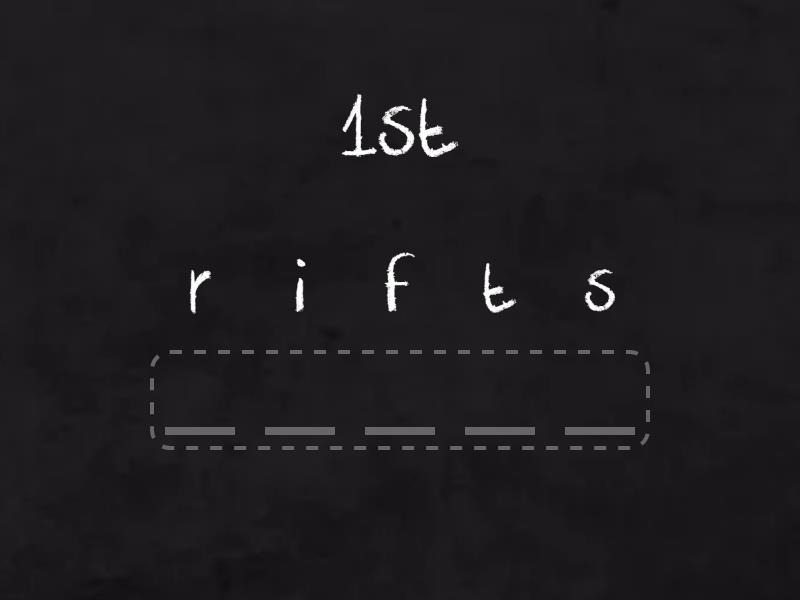 Ordinal numbers: First - Tenth - Anagram