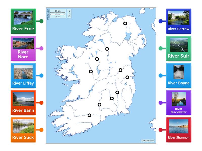 Rivers of Ireland 5th - Labelled diagram