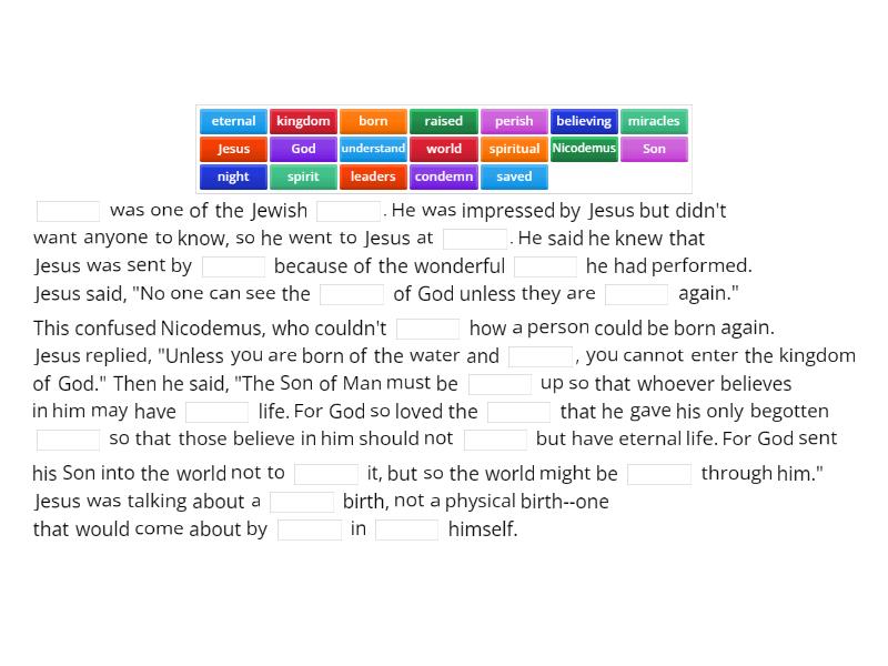 The Visitor at Night - Complete the sentence