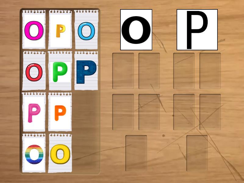 Sorting Letter O and P - Group sort