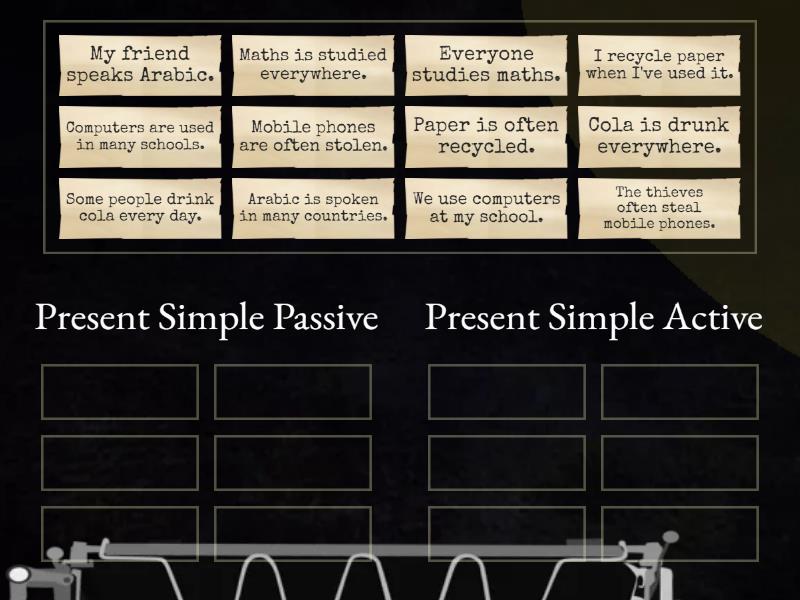 Present Simple Passive and Present Simple Passive (Oxford Grammar for Schools 4) - Group sort