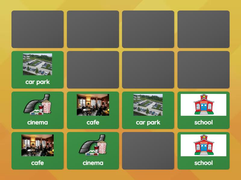 memory- places - Matching pairs