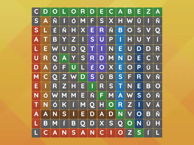 Ruido y sus efectos en la salud - Sopa de letras