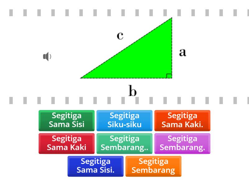 Ciri-ciri dan Jenis-jenis Segitiga - Find the match