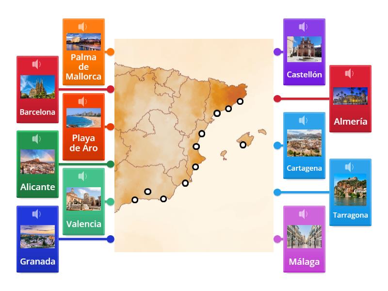 Ciudades del Levante - Labelled diagram
