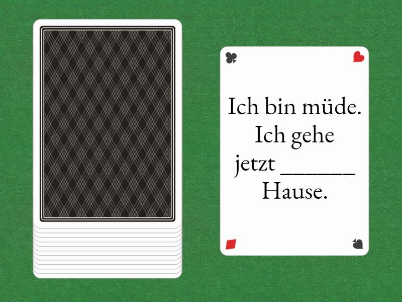 Präpositionen mit, nach, von, zu + Dativ - Speaking cards