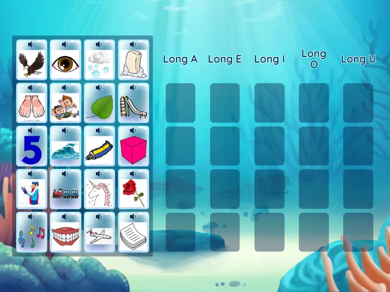Long Vowel Sounds Sorting Game - Group sort