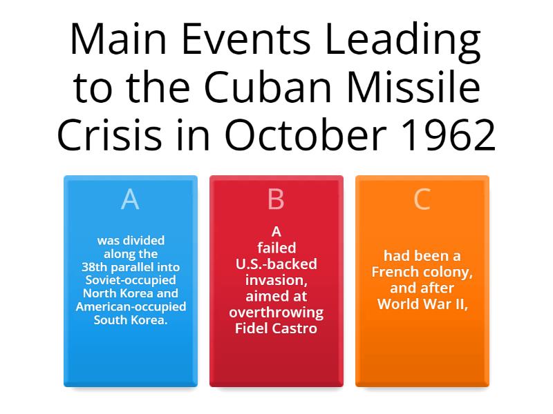 Cuban Missile Crisis - 10th Grade History - Quiz
