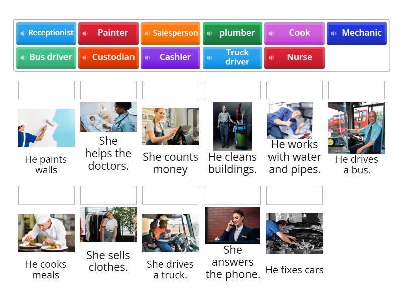 Unit 8 professions - Une las parejas