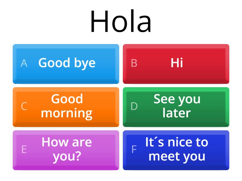 Spanish greetings - Quiz