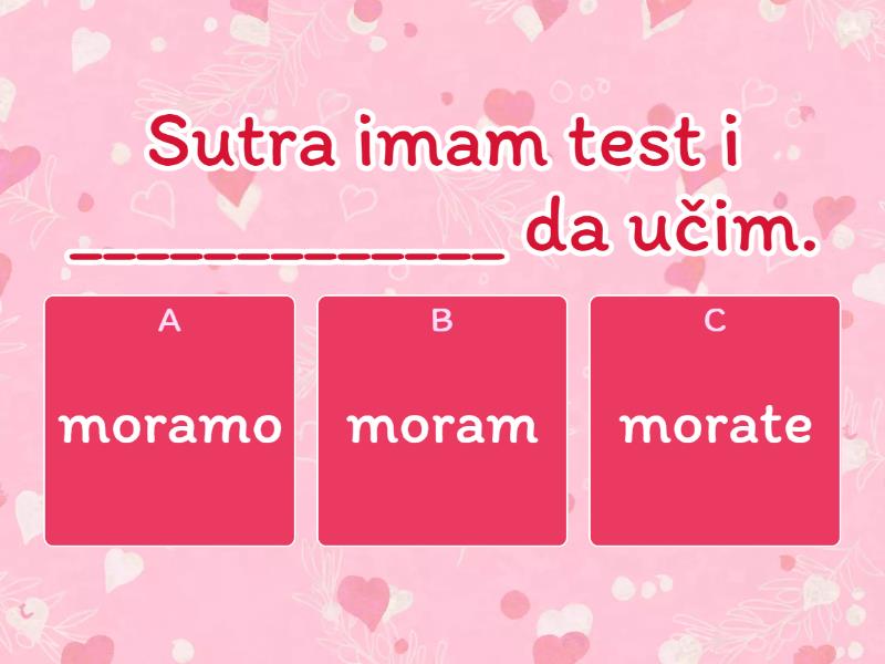 Modalni glagoli - Quiz