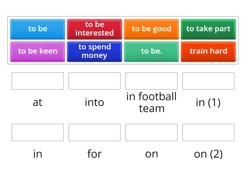 PREPOSITIONAL PHRASES - Match up