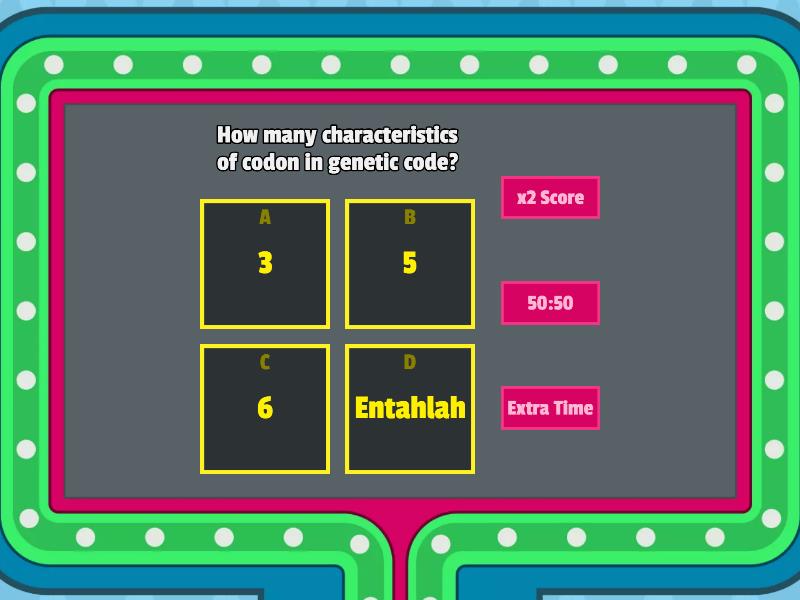 Codon and Genetic code - Gameshow quiz